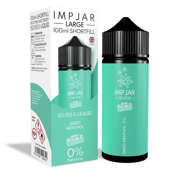 Sweet Menthol E-Liquid 30000 Shortfill By Impjar 100ml – Vapestore Direct