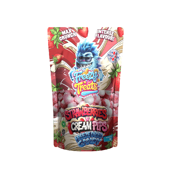 Freezy Treats Strawberry Cream Pips - Freeze Dried Candy Sweets ...